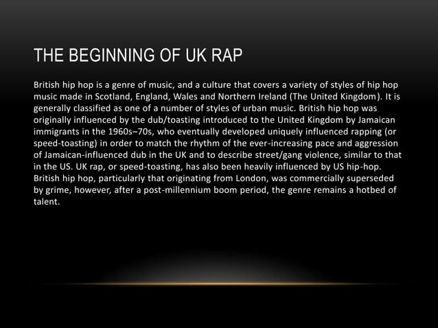 UK Rap Timeline | PPT