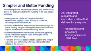 UKRI's simpler and better funding programme | PPTX