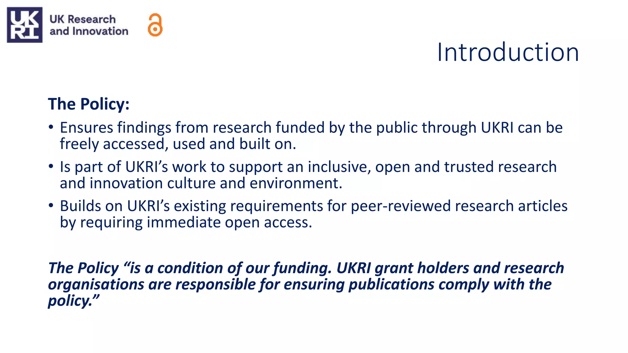 UKRI policy briefing | PPTX