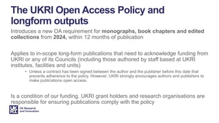 UKRI Open Access Policy | PPT
