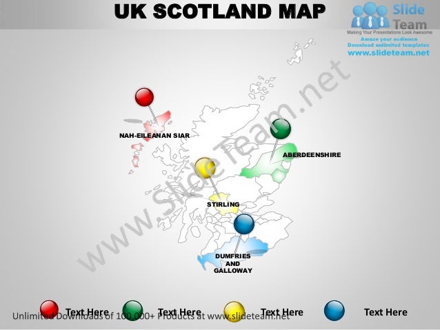 Uk scotland country editable powerpoint maps with states and counties…