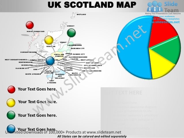 Uk scotland country editable powerpoint maps with states and counties…