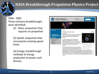 Nasa Breakthrough Propulsion Physics Program