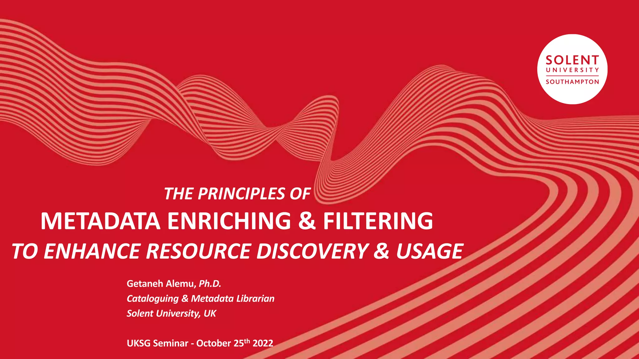 The Role of Metadata for Discovery | PPTX