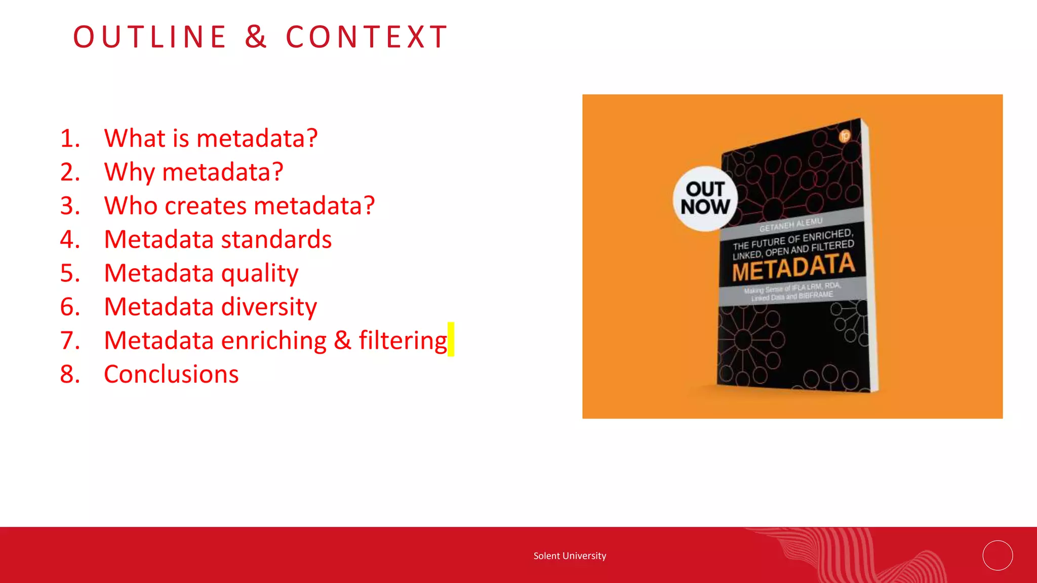 The Role of Metadata for Discovery | PPTX