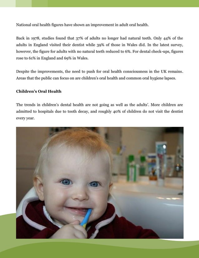 UK’s Oral Health at a Glance | PDF