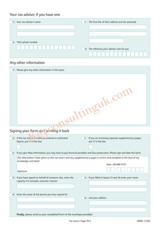 UK tax return 2010 | PDF