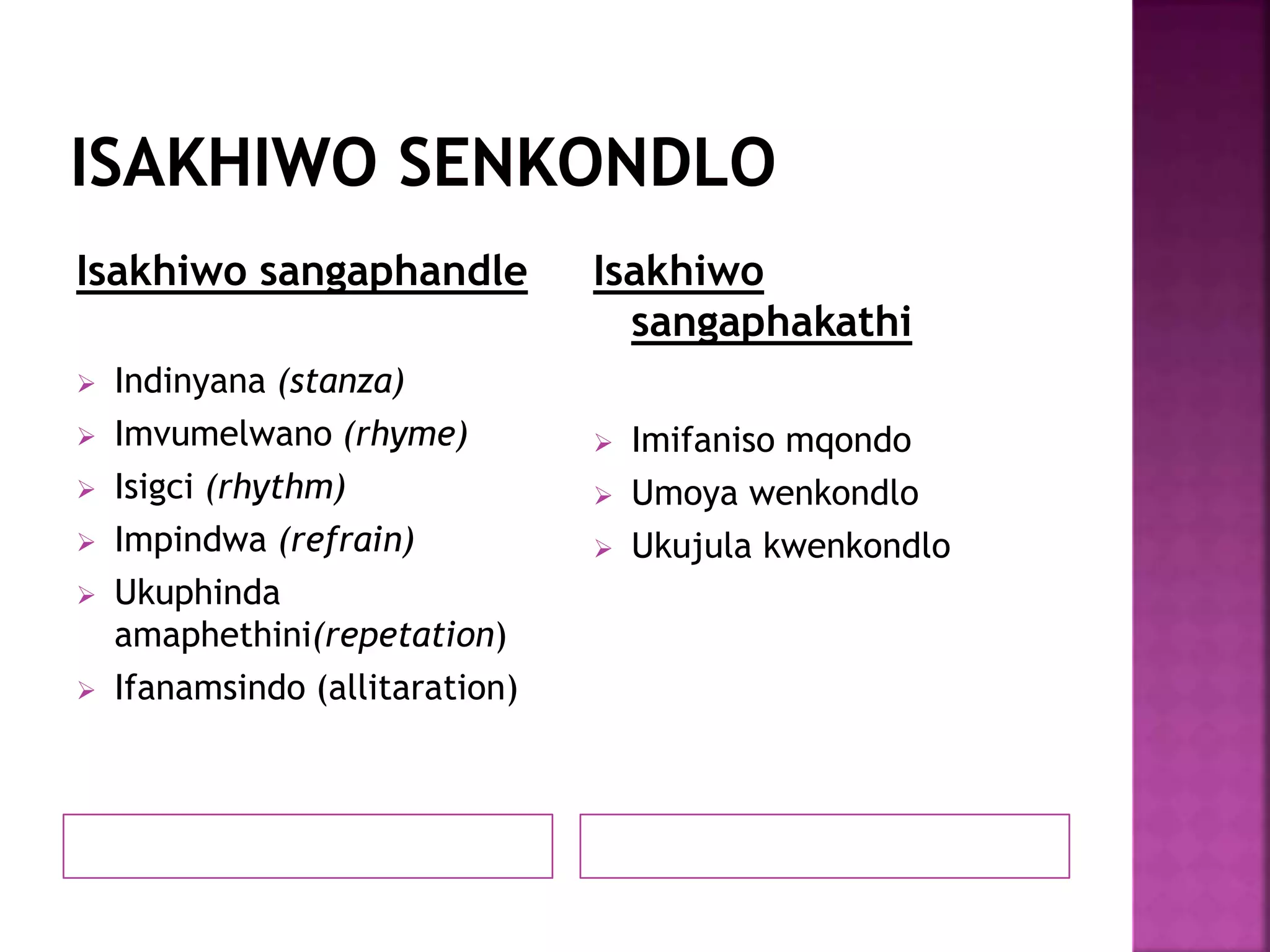 Ukuhluza inkondlo | PPTX