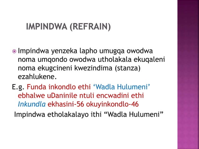 Ukuhluza inkondlo | PPTX