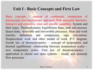 Engineering Thermodynamics-Basic concepts 1 | PDF