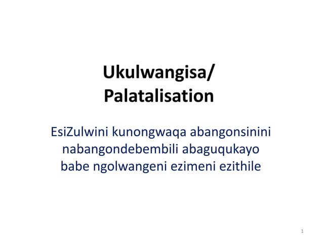 Ukulwangisa | PPTX