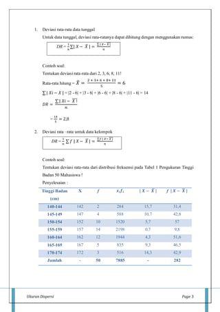 Ukuran dispersi(5) | PDF