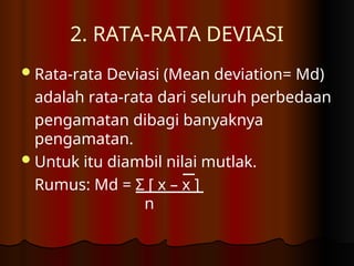 MATA KULIAH STATISTIKA-UKURAN DISPERSI.ppt
