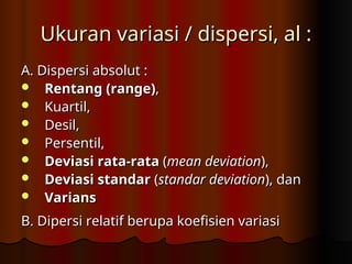 MATA KULIAH STATISTIKA-UKURAN DISPERSI.ppt