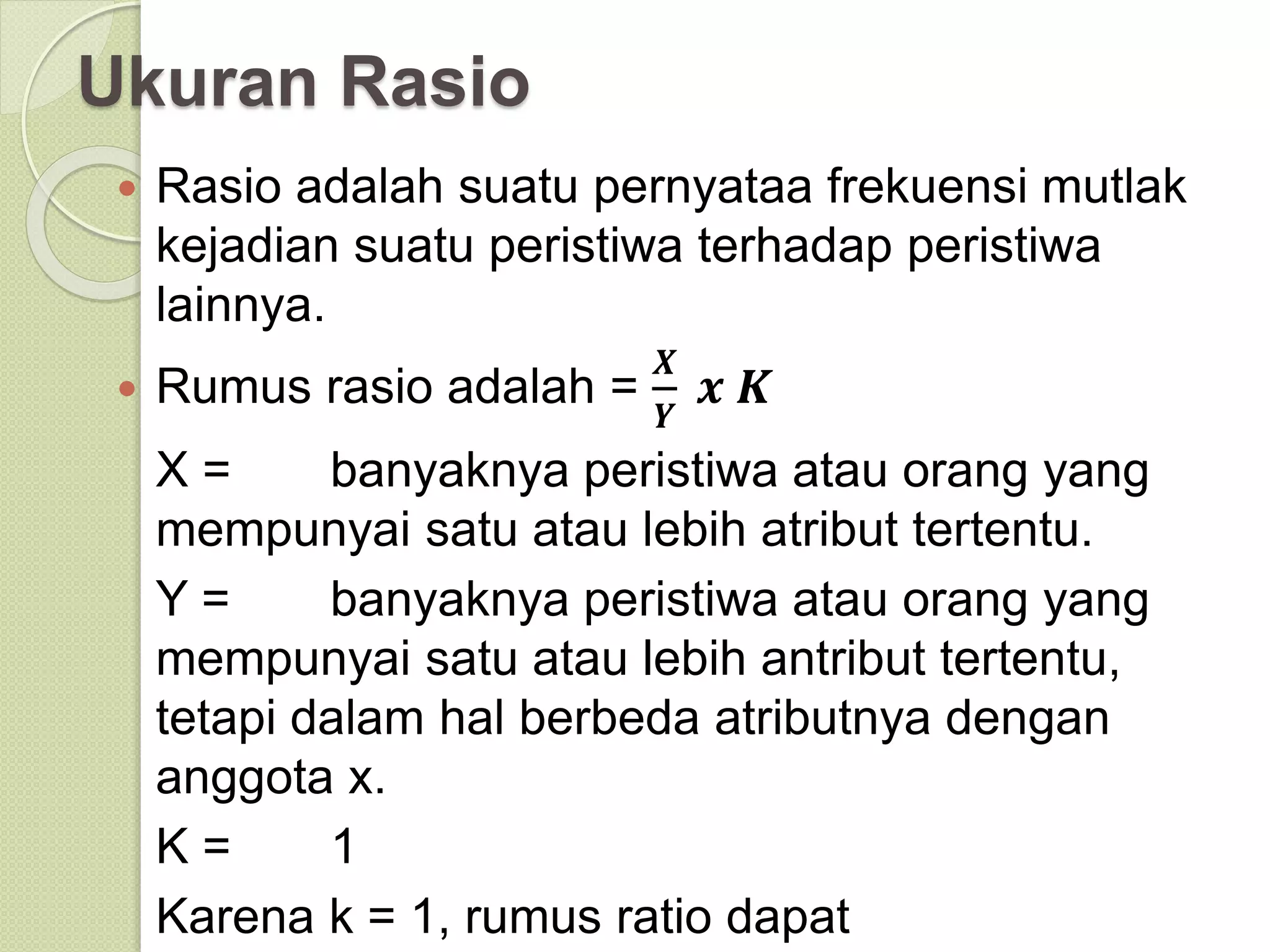 Ukuran epidemiologi | PPTX