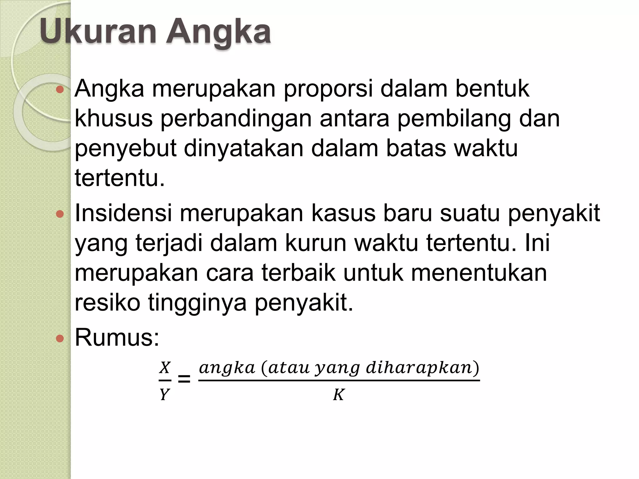 Ukuran epidemiologi | PPTX