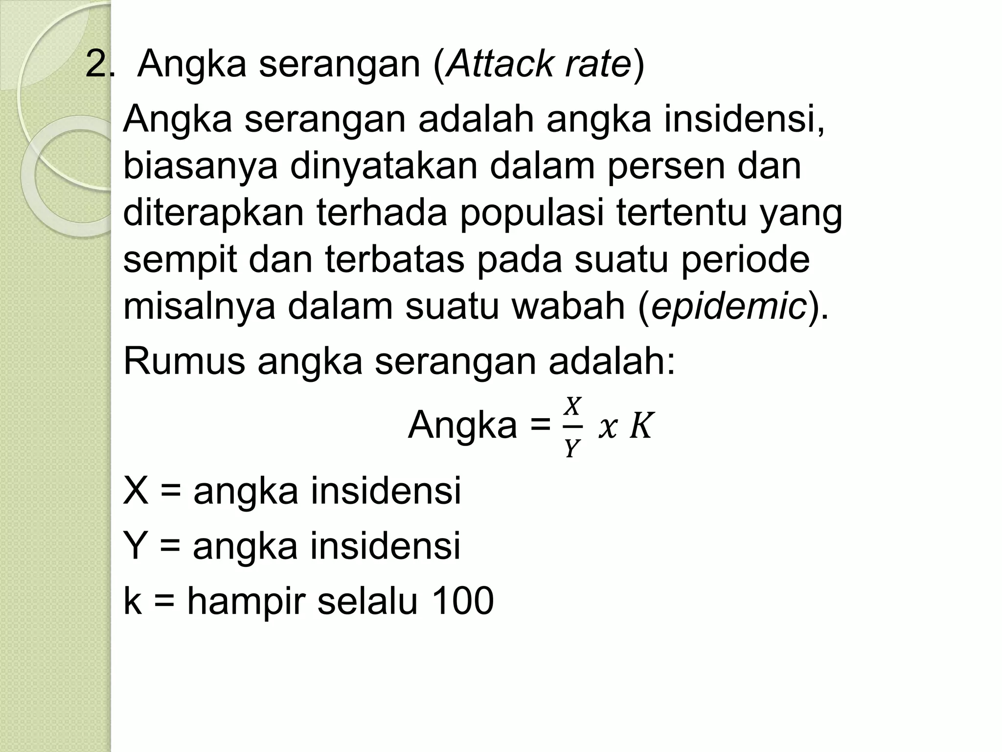 Ukuran epidemiologi | PPTX