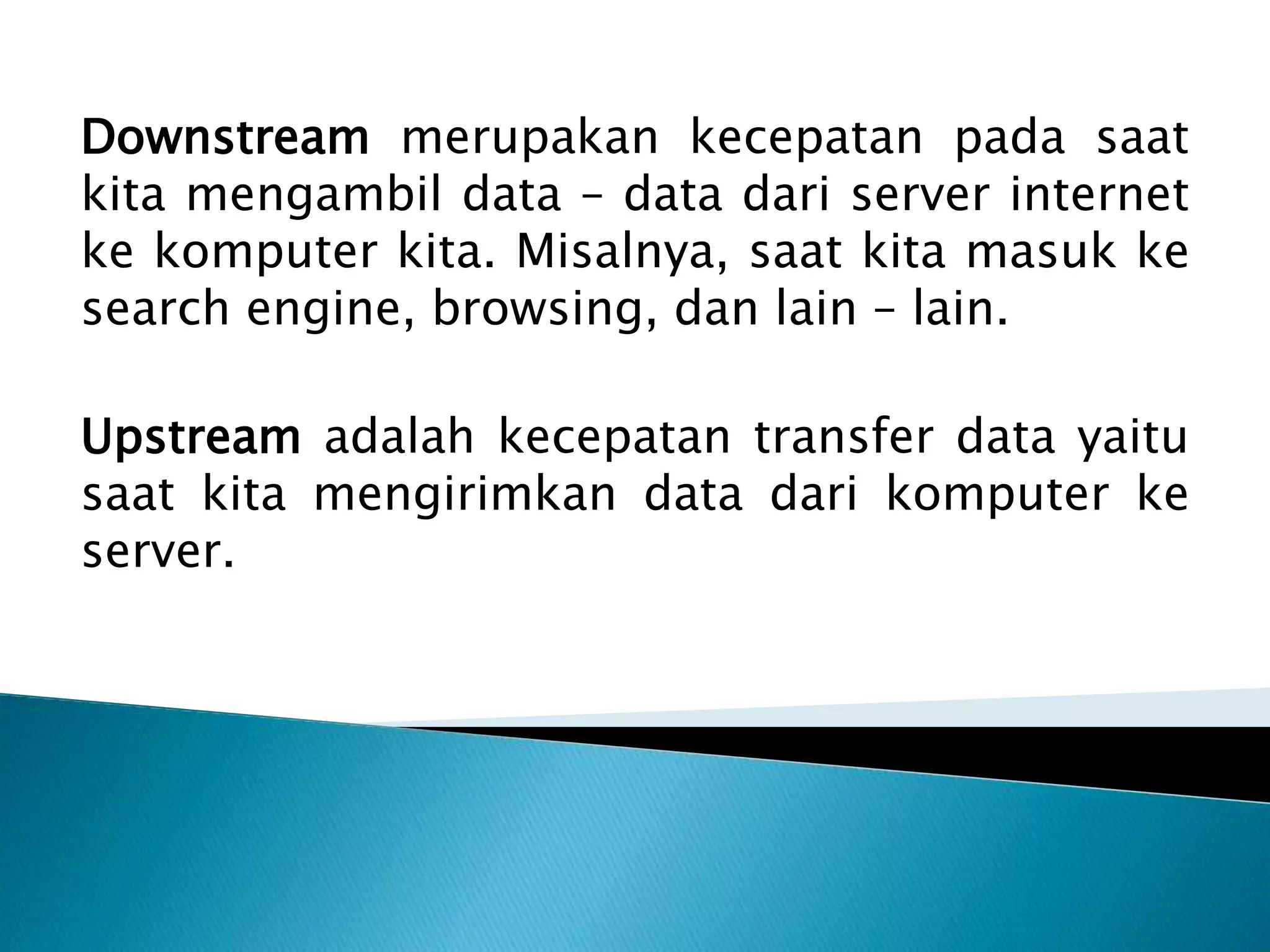 Ukuran Kecepatan Akses Internet | PPTX