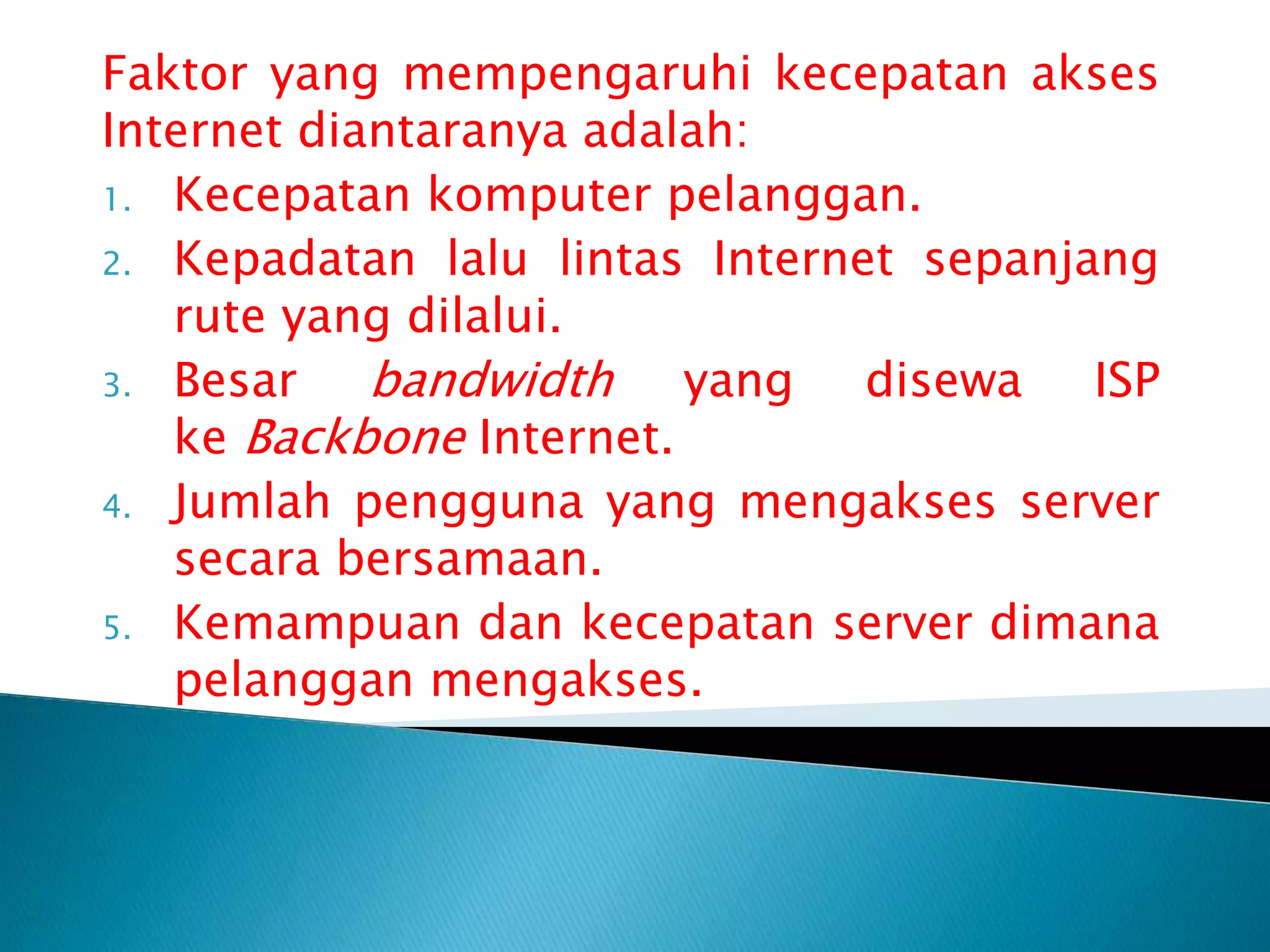 Ukuran Kecepatan Akses Internet | PPTX