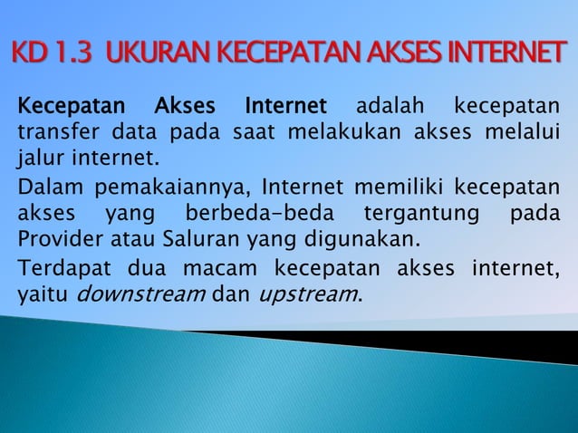 Ukuran Kecepatan Akses Internet | PPT