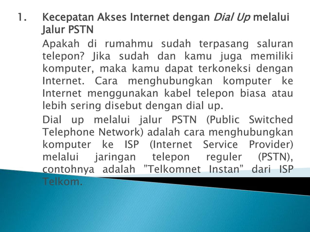 Ukuran Kecepatan Akses Internet | PPT