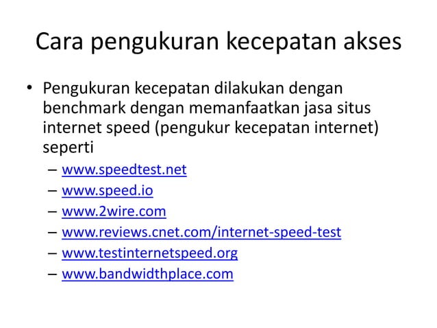 Ukuran kecepatan akses internet | PPTX