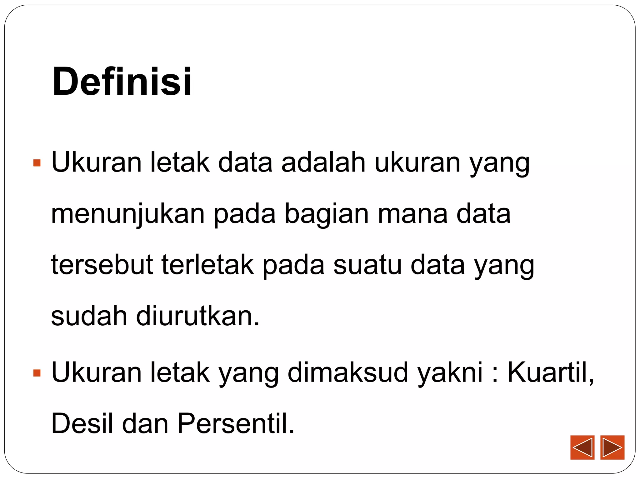 Ukuran letak data | PPTX