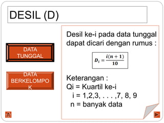 Ukuran letak data | PPTX