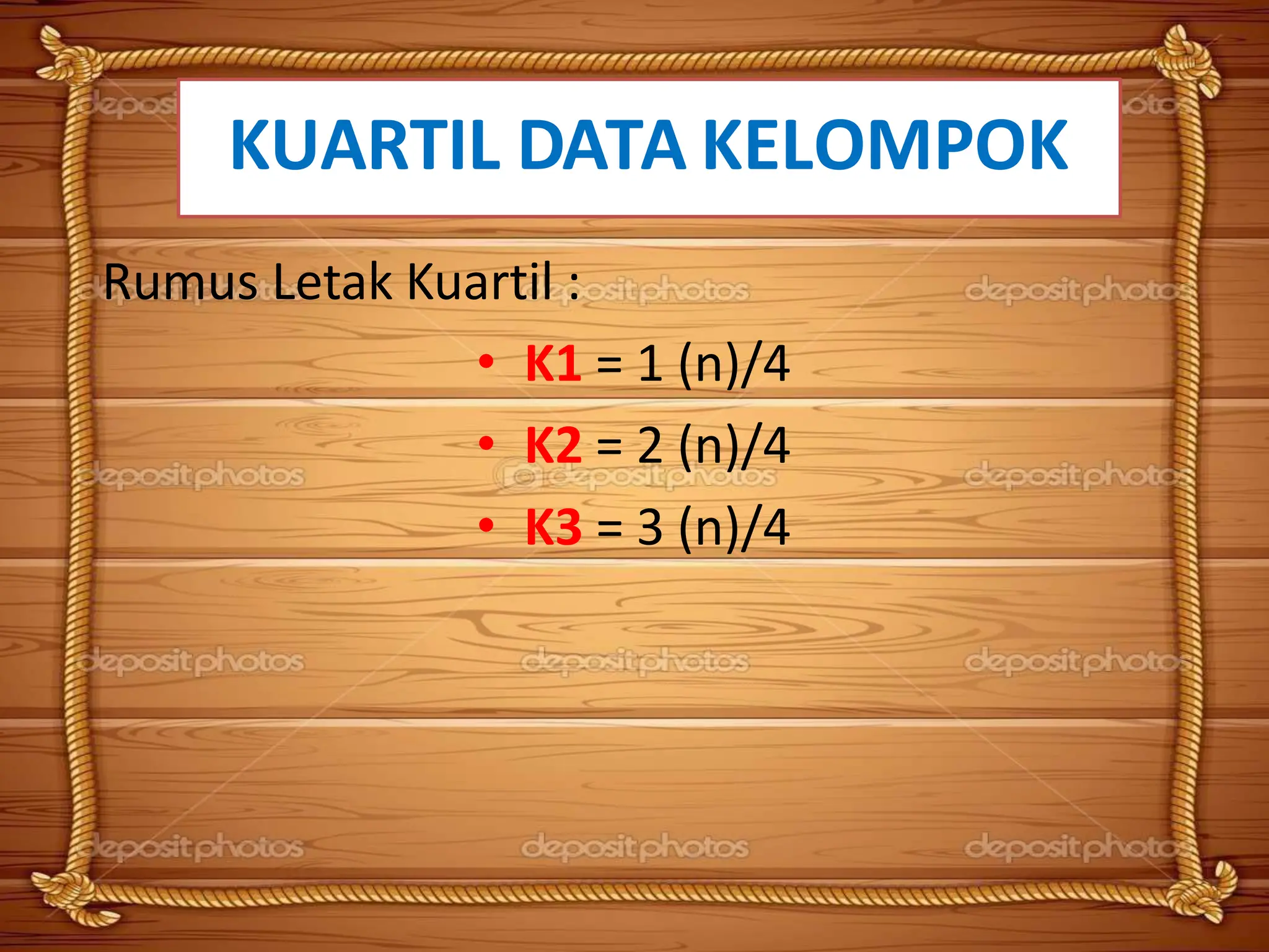 Ukuran Letak Data kuartil dan beberapa pembagian lainnya | PPT