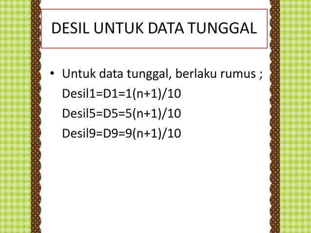 Ukuran Letak Data kuartil dan beberapa pembagian lainnya | PPT