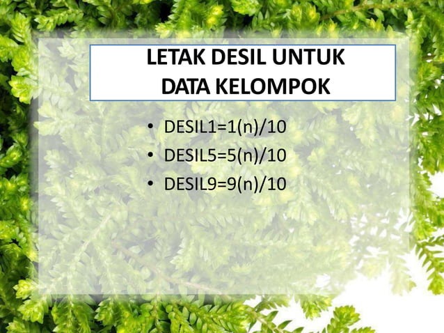 Ukuran Letak Data kuartil dan beberapa pembagian lainnya | PPT