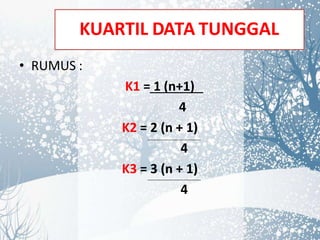 Ukuran Letak Data kuartil dan beberapa pembagian lainnya | PPT
