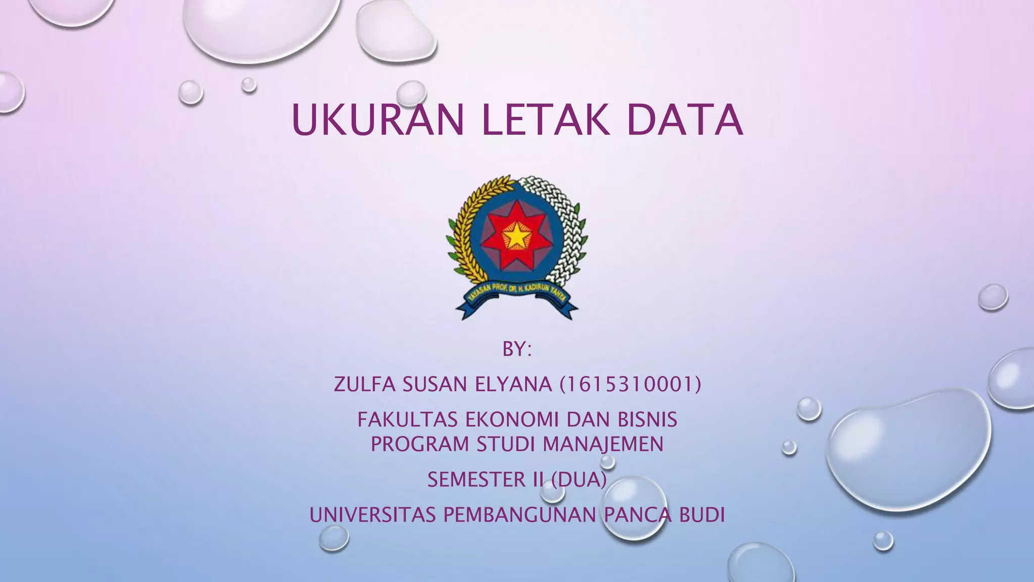 Ukuran letak data presentation | PPTX
