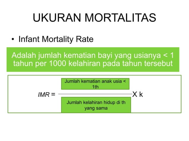 Ukuran morbiditas mortalitas dalam epidemiologi | PPT