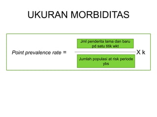 Ukuran morbiditas mortalitas dalam epidemiologi | PPT