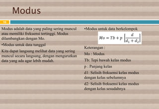 Ukuran pemusatan | PPTX
