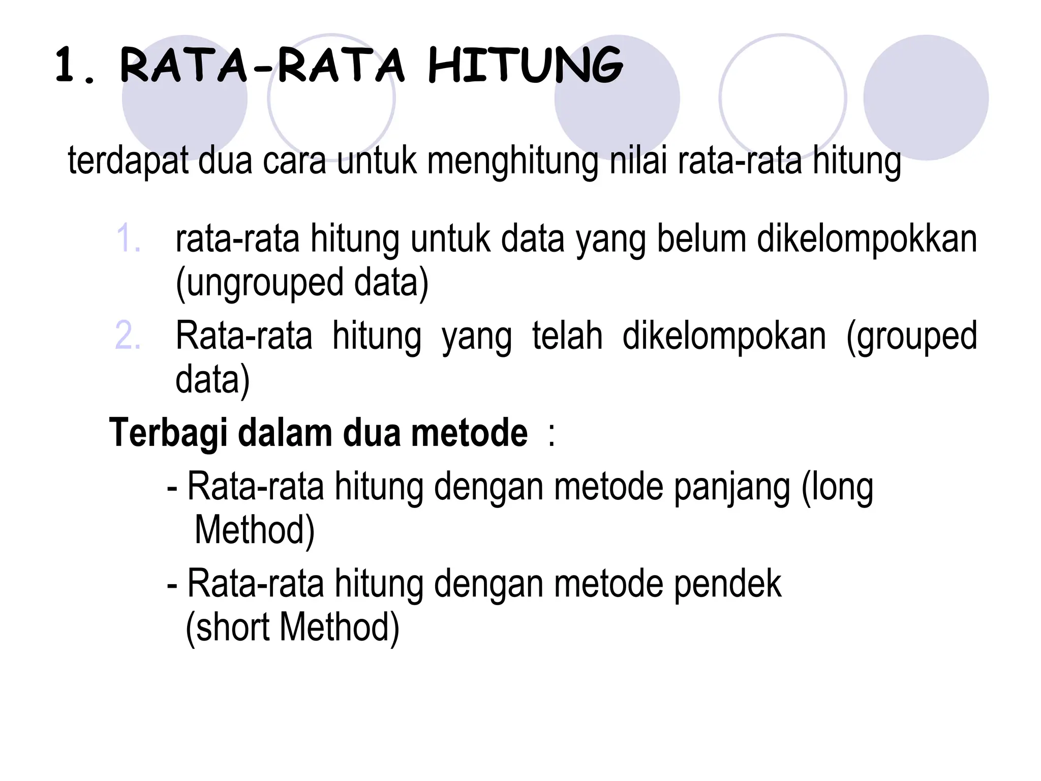 ukuran pemusatan amin kuliah MEAN MEDIAN DAN MODUS.ppt