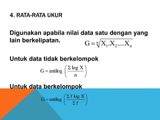 Mata Kuliah Statistika UKURAN PEMUSATAN DAN.pptx