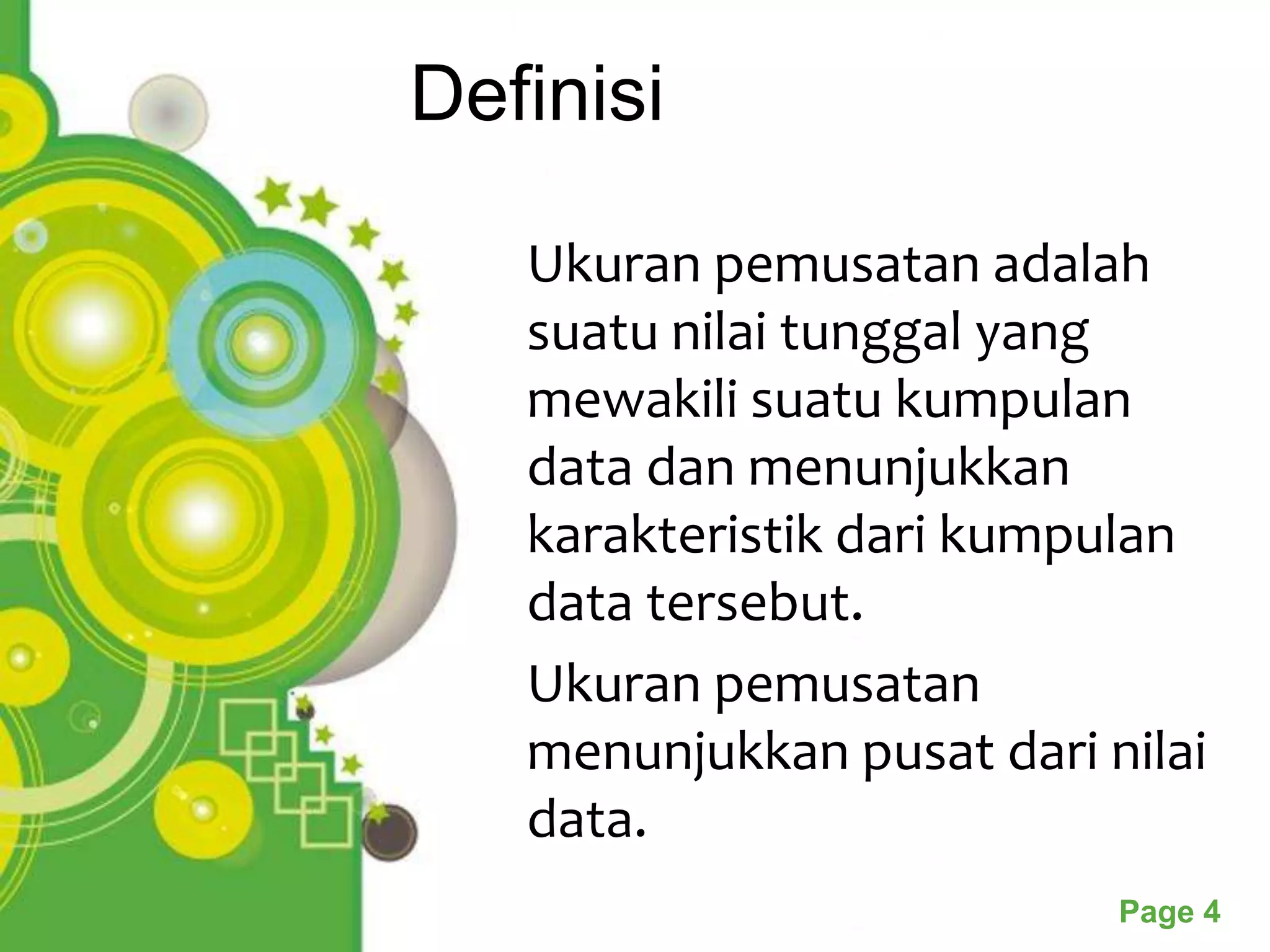 Ukuran pemusatan data | PPTX