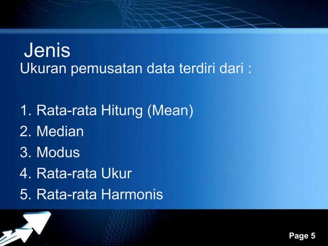 Ukuran pemusatan data | PPTX
