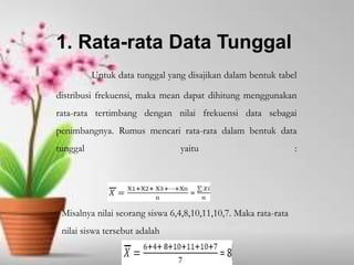 Ukuran pemusatan data | PPT