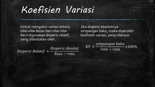 Ukuran penyebaran | PPT