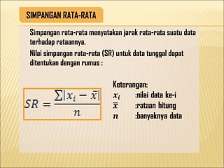Ukuran penyebaran data | PPT