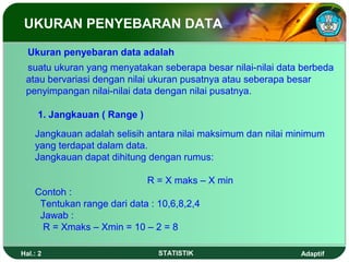 Ukuran penyebaran data | PPT