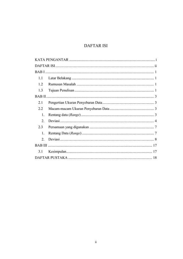 Ukuran penyebaran data | PDF