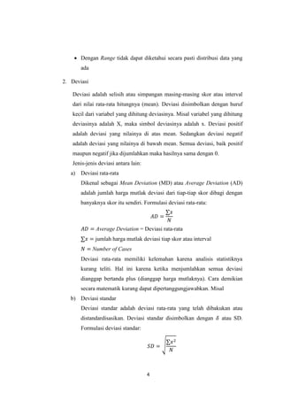 Ukuran penyebaran data | PDF