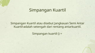 Statistik Ukuran Penyebaran Data Tunggal | PPT