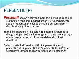 Ukuran penyebaran statistik | PPT