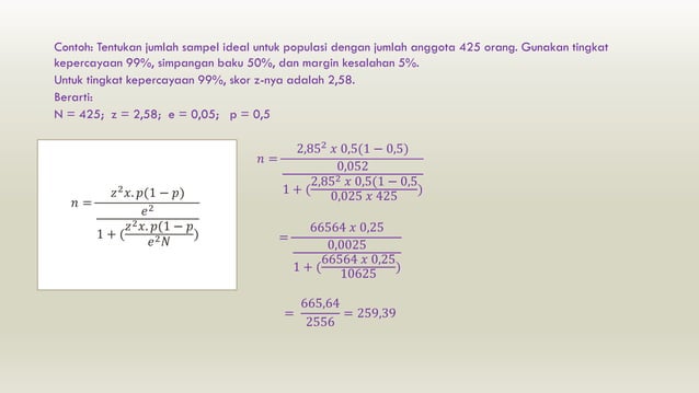 "Metode sampling untuk pengambilan sampel" | PPT