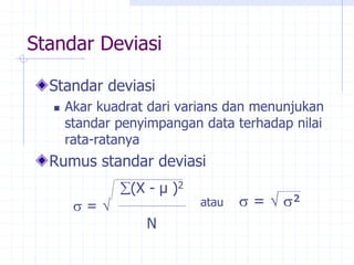 Ukuran statistik | PPT